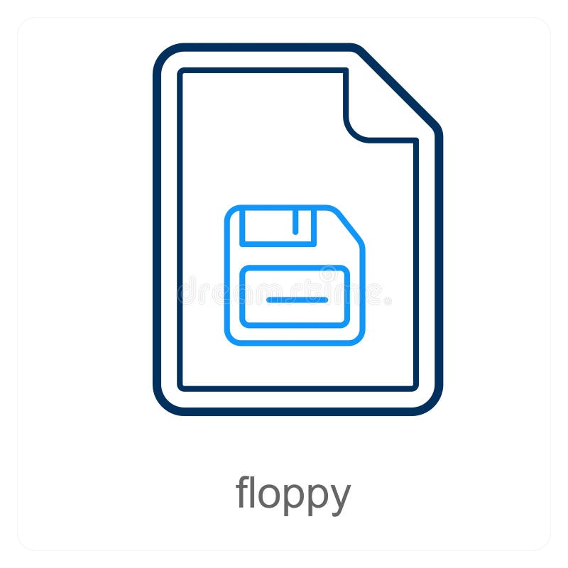 Floppy and Disk Icon Concept Stock Vector - Illustration of blue ...