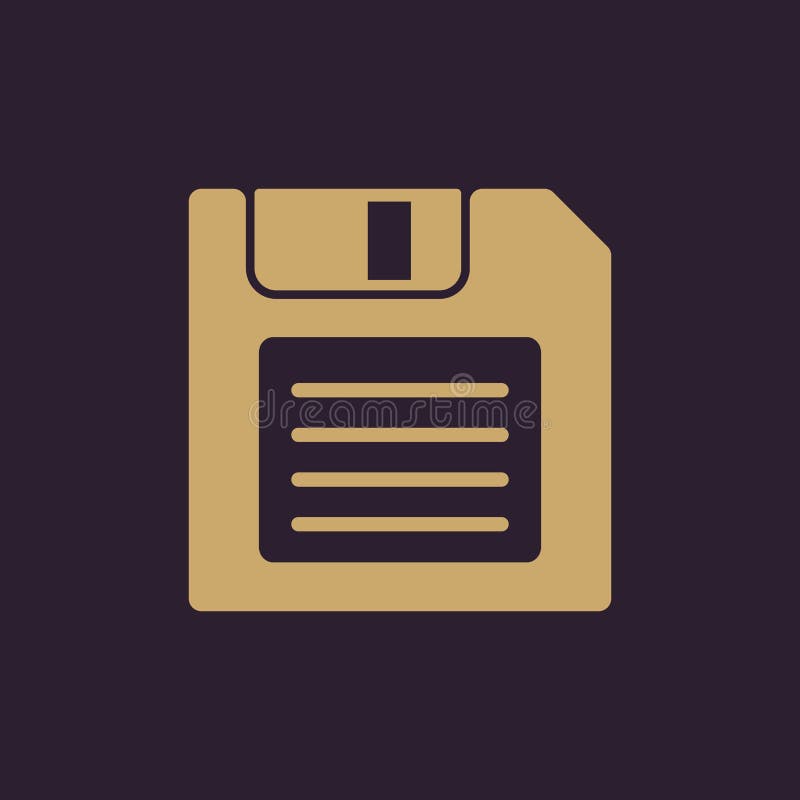 The Floppy Disk Icon. Diskette Symbol Stock Vector - Illustration of ...