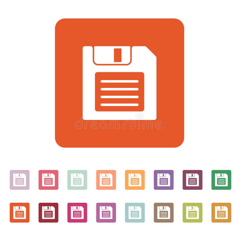 The Floppy Disk Icon. Diskette Symbol Stock Vector - Illustration of ...