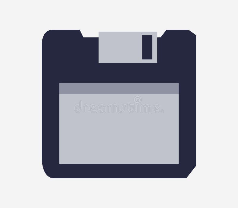 Floppy Disk Icon Illustrated Stock Illustration - Illustration of flat ...
