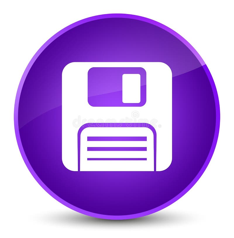 Floppy Disk Icon Elegant Purple Round Button Stock Illustration ...