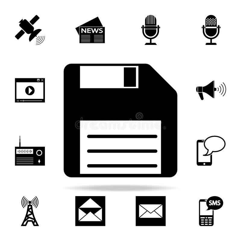 Floppy Disk Icon. Elements of News and Media Streaming Icon. Premium ...