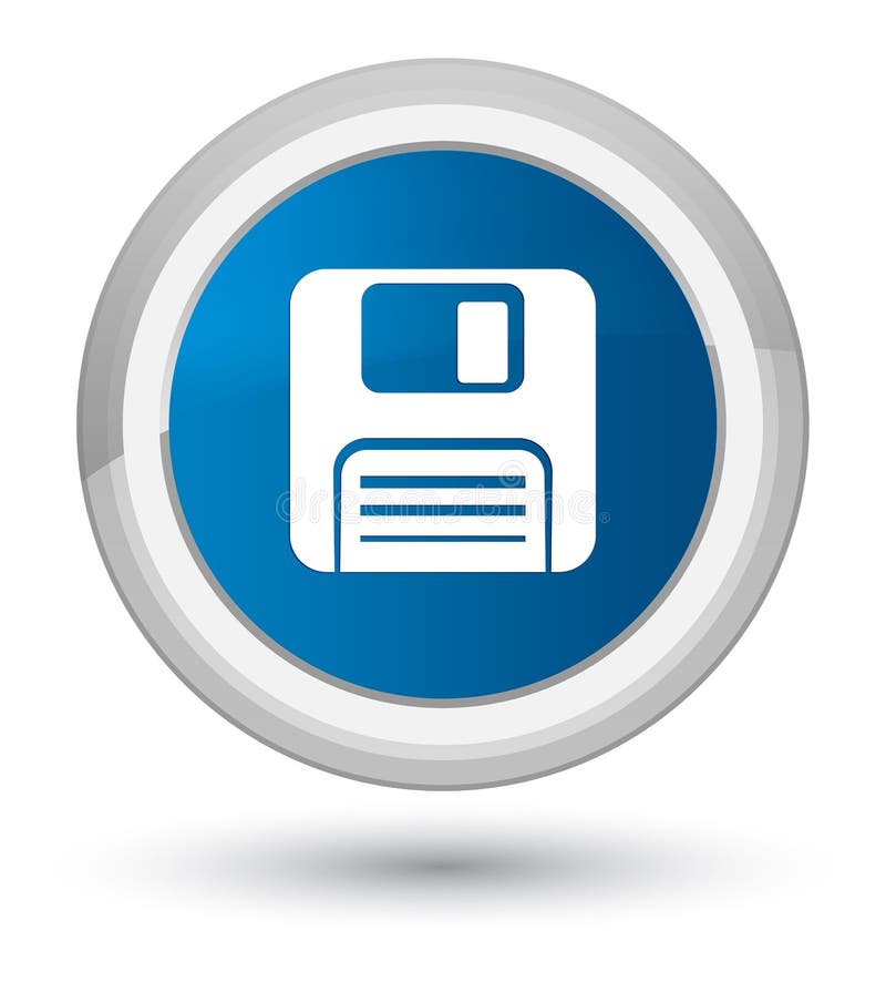 Floppy Disk Icon Prime Blue Round Button Stock Illustration ...