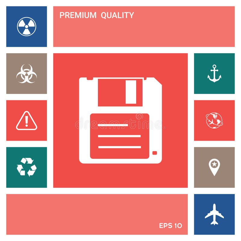 Floppy Disk Icon . Elements for Your Design Stock Vector - Illustration ...