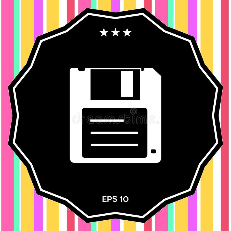Floppy disk icon stock vector. Illustration of magnetic - 115845412