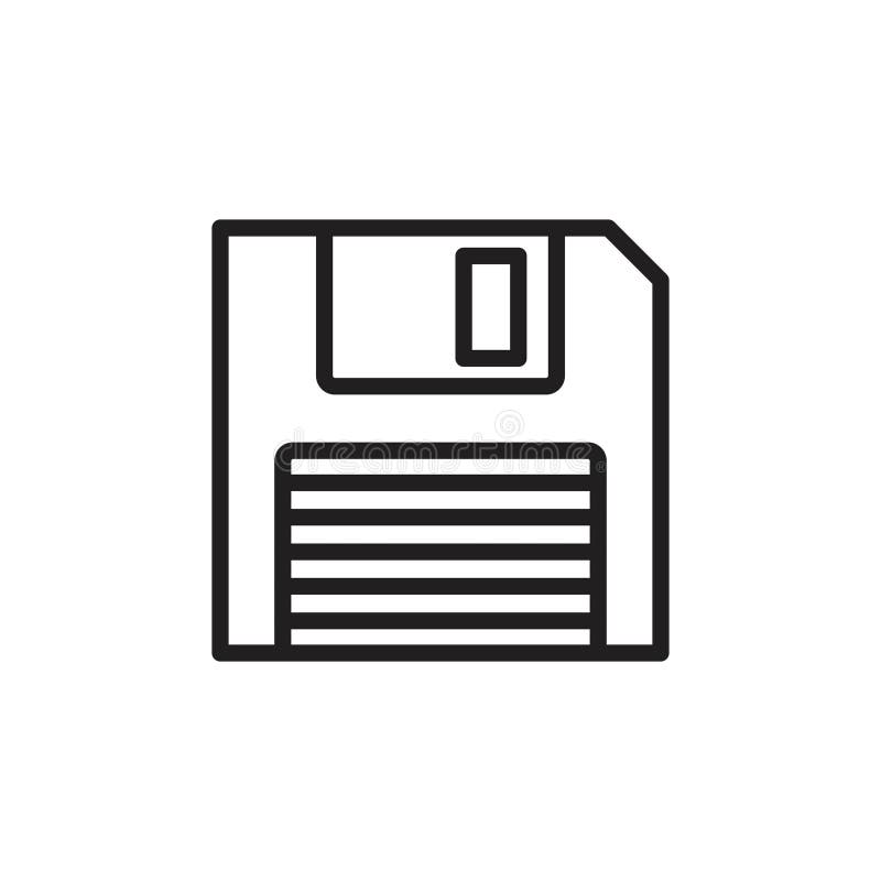 Floppy Disk Icon Thin Line Flat Illustration Stock Illustration ...