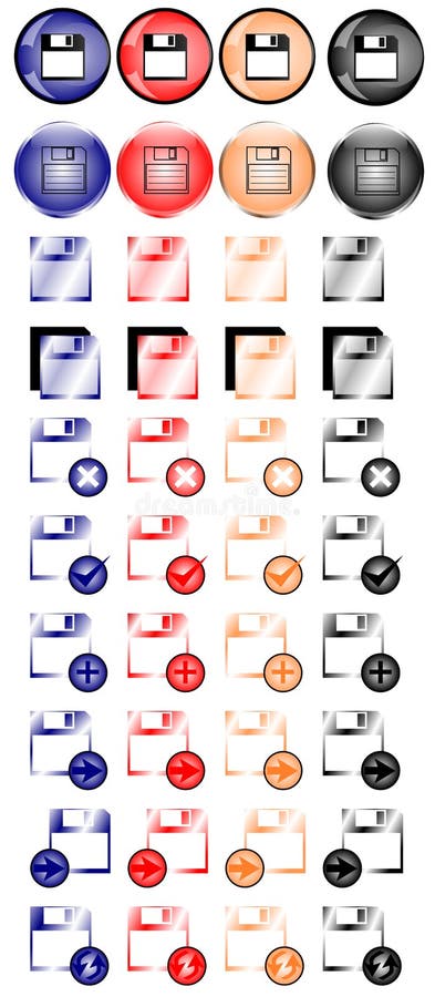 Floppy disk icons stock photo. Illustration of colorful - 32347292