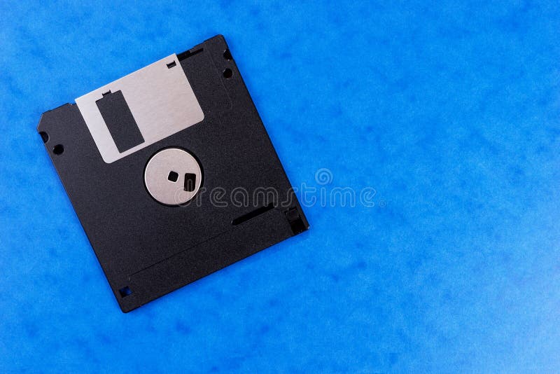 Floppy Disk Isolated on Blue Background Stock Image - Image of isolated ...