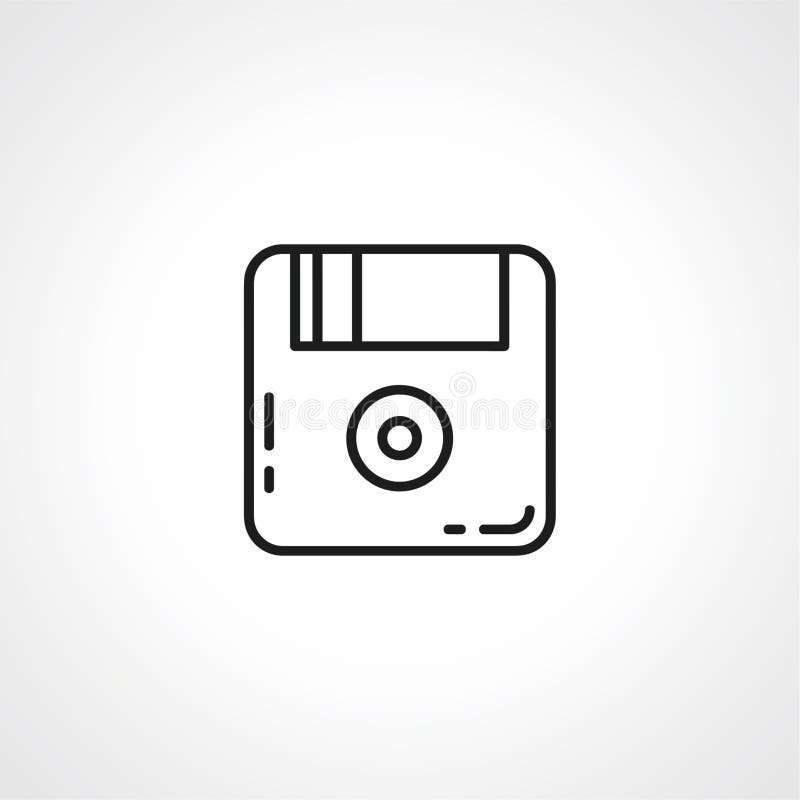 Floppy Disk Line Icon. Floppy Disk Icon Stock Vector - Illustration of ...