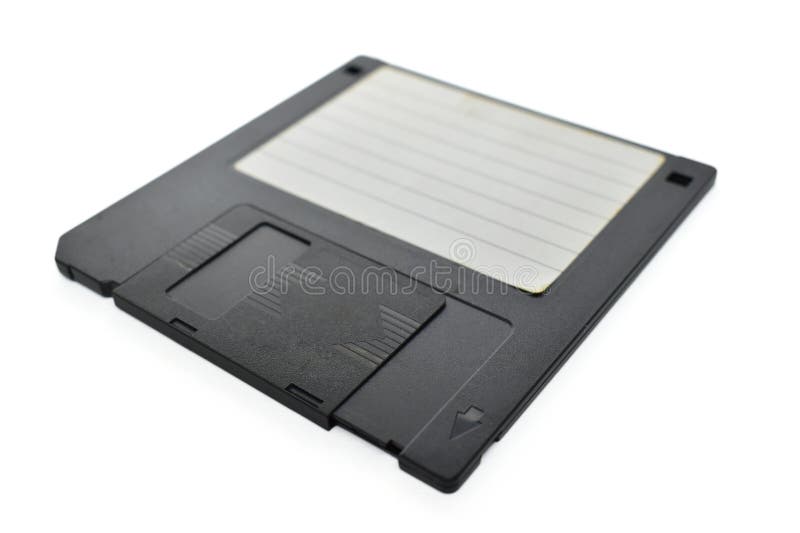 Floppy Disk Magnetic Computer Data Storage Support Isolated on White ...