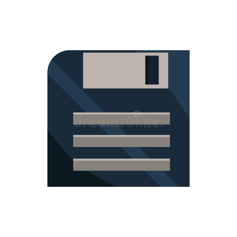 Floppy Disk Office Work Business Equipment Icon Stock Vector ...