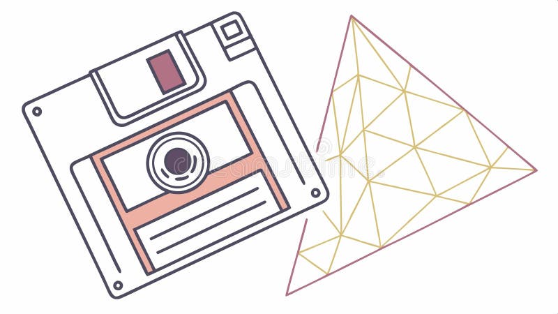 Floppy Disk Outline, Retro Data Storage, Vector Design Icon. Vector ...