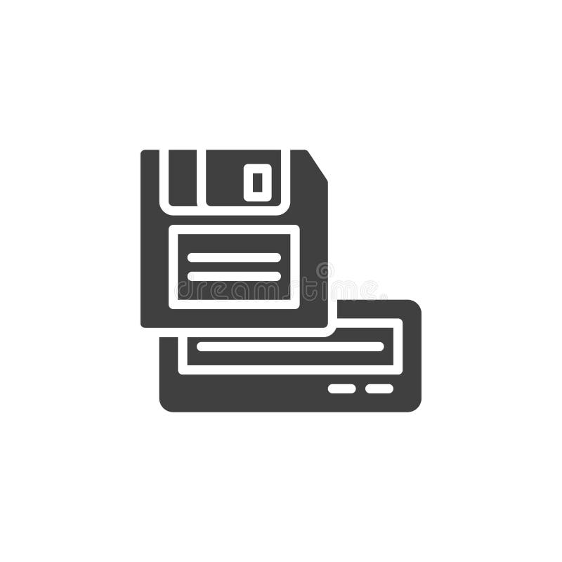 Floppy Disk Reader Vector Icon Stock Vector - Illustration of symbol ...