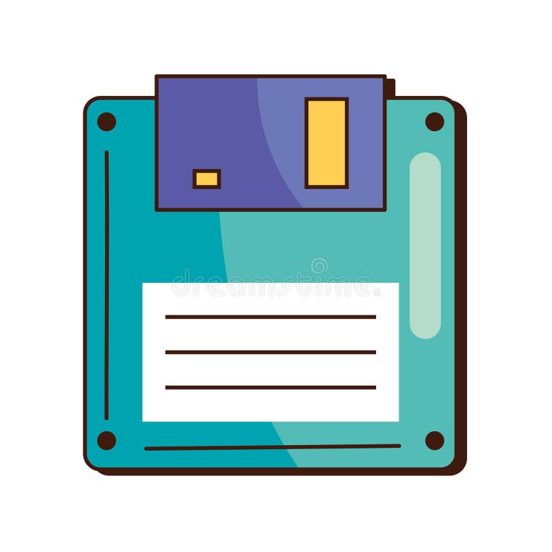 Floppy disk retro icon stock vector. Illustration of computer - 289520862
