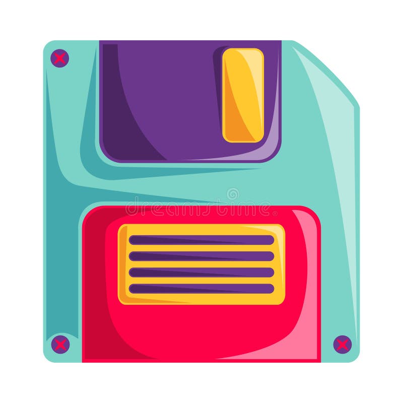 Floppy disk retro icon stock vector. Illustration of diskette - 270655343