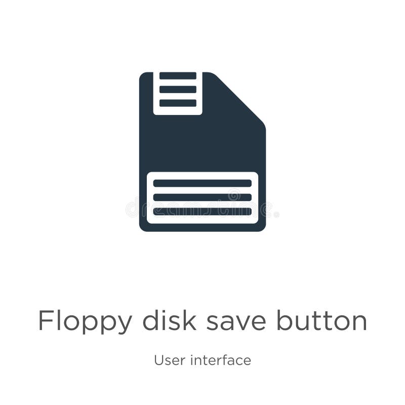 Floppy Disk Save Button Icon Vector. Trendy Flat Floppy Disk Save ...