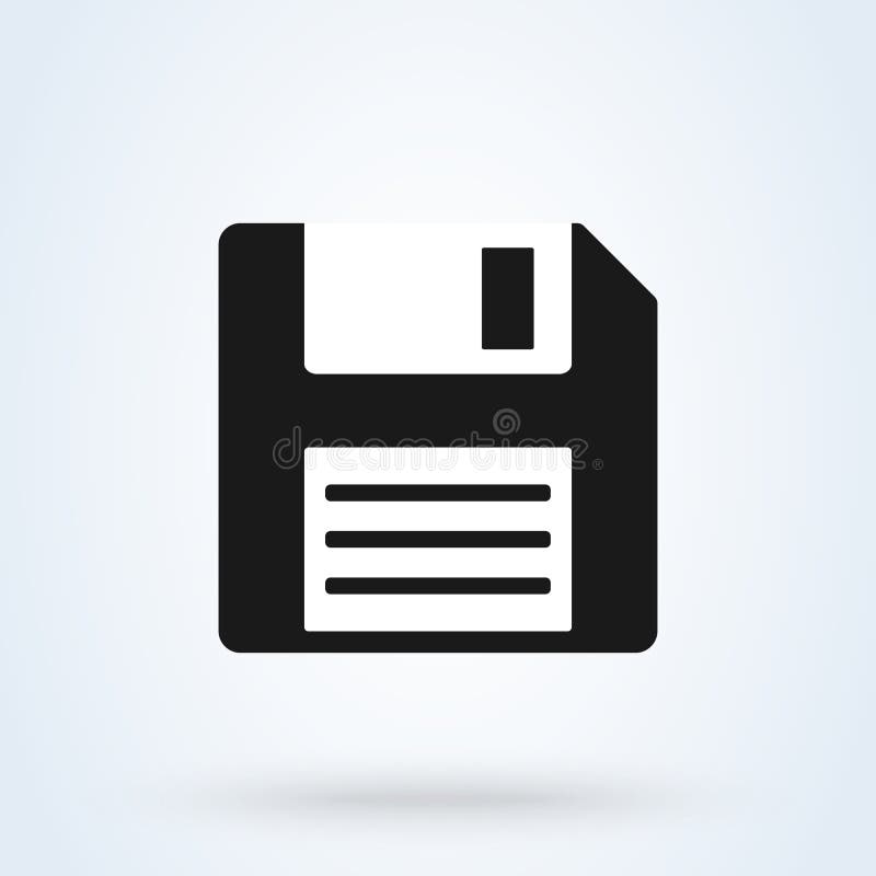 Floppy Disk or Save Flat Vector Icon on White Background Stock Vector ...