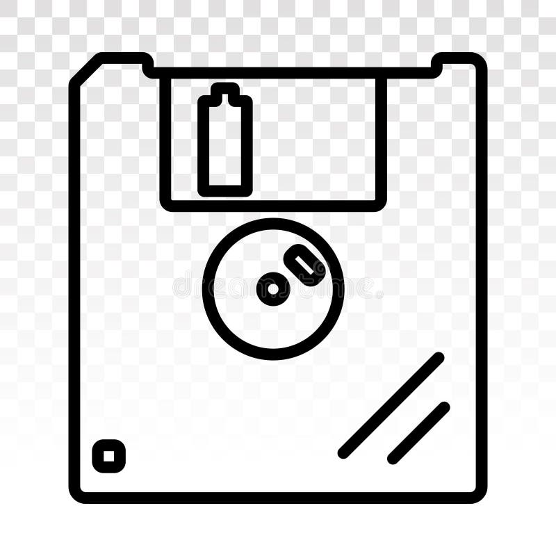 Floppy Disk or Save Line Art Icon for Apps and Websites Stock Vector ...