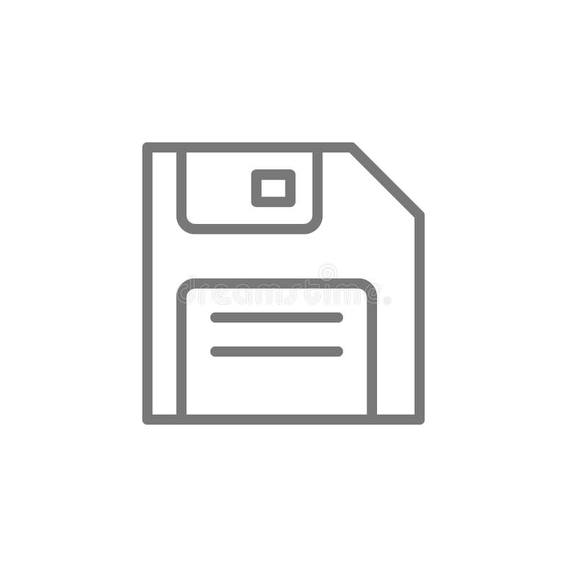 Disk, Save Icon Set, Vector Illustration in 6 Colors Options for ...