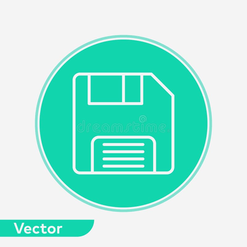 Floppy Disk Vector Icon Sign Symbol Stock Vector - Illustration of ...