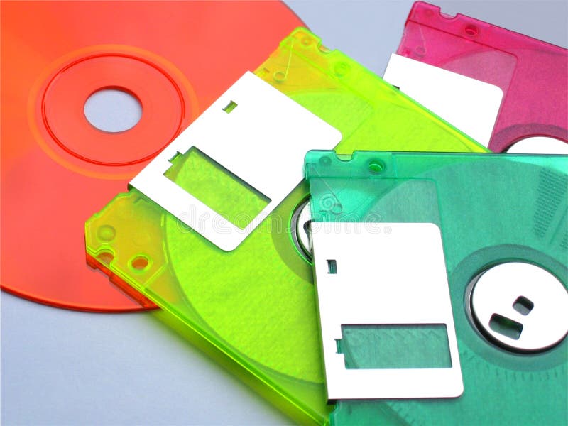 Floppy disks and a cd stock photo. Image of dimension, four - 192940