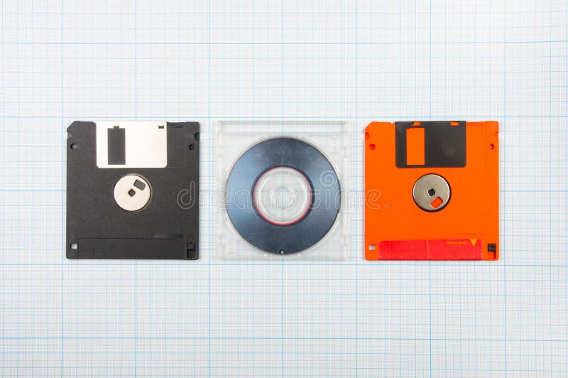 Floppy disks and mini-CD stock image. Image of magnetic - 87976191