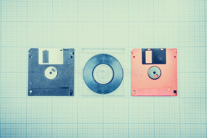 Floppy disks and mini-CD stock photo. Image of geometric - 87430214