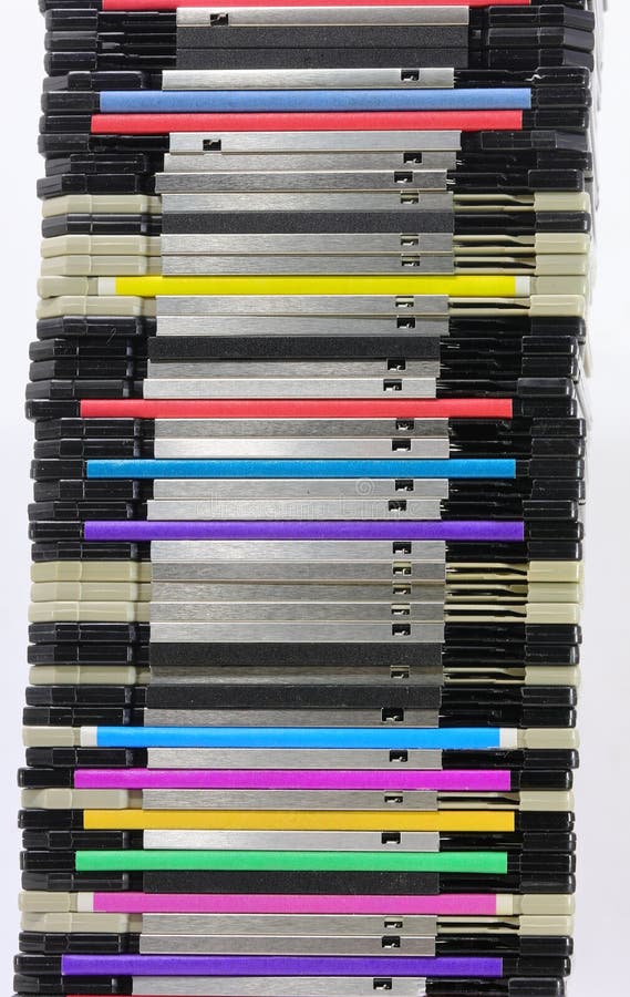 Floppy Disks Used To Save Computer Data in the 90s Stock Image - Image ...