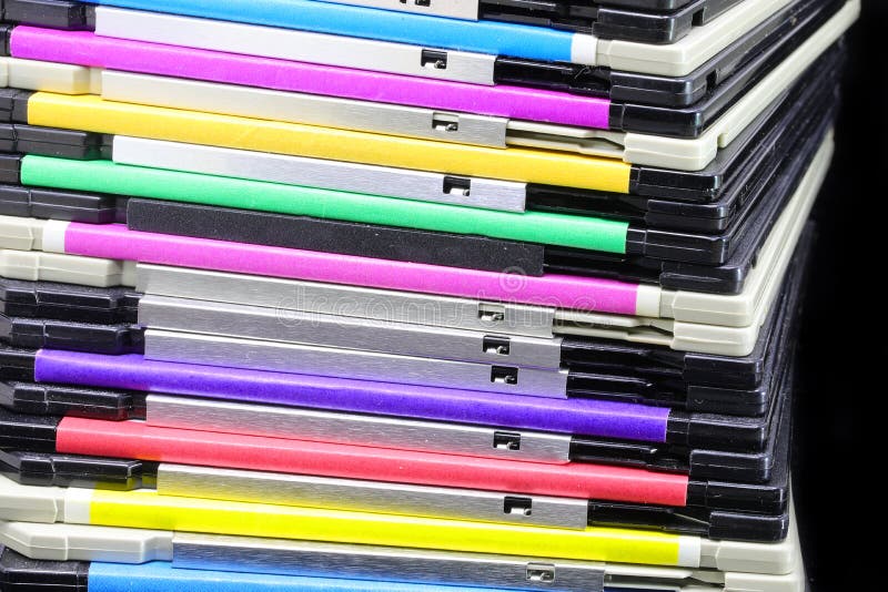 Floppy Disks Used To Save Computer Data in the 90s Stock Image - Image ...