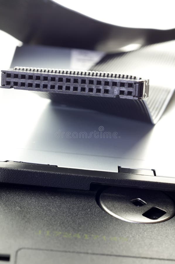 The Floppy Drive and Floppy Disk Stock Photo - Image of cable, plug ...