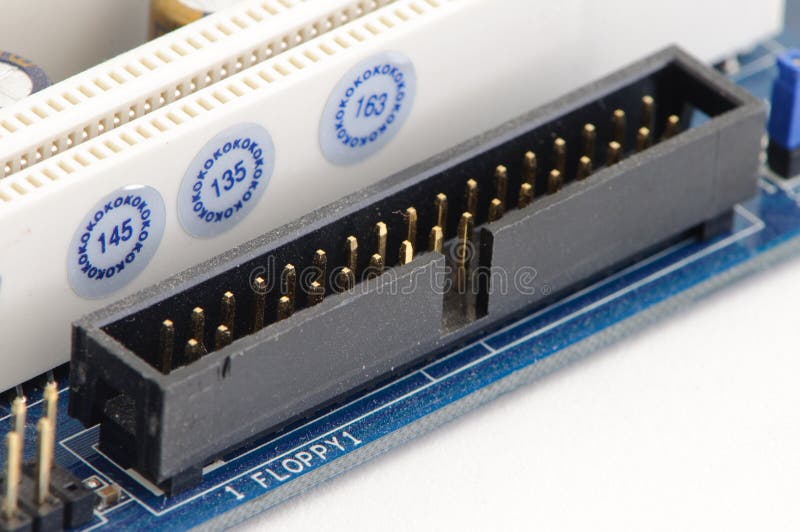 Floppy IDE port stock photo. Image of blue, internal - 23227674