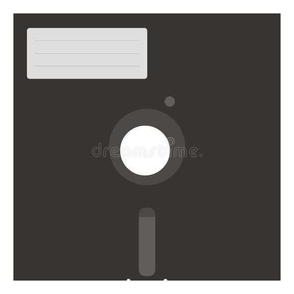 Floppy 8 inch disk stock illustration. Illustration of computing ...