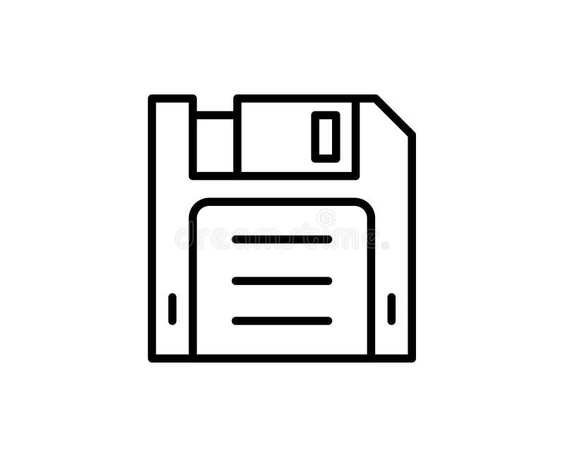 Floppy line icon stock vector. Illustration of data - 189510067