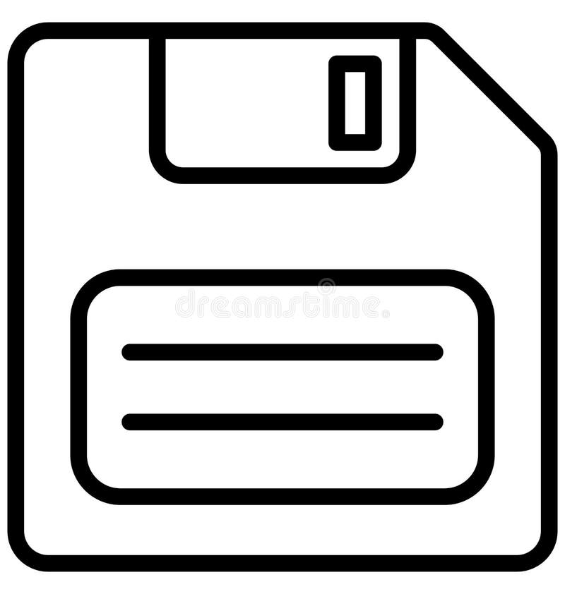 Floppy Line Isolated Vector Icon that Can Be Easily Modified or Edit ...