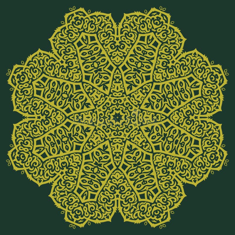 Flor azteca ilustración del vector. Ilustración de oriente - 49346634