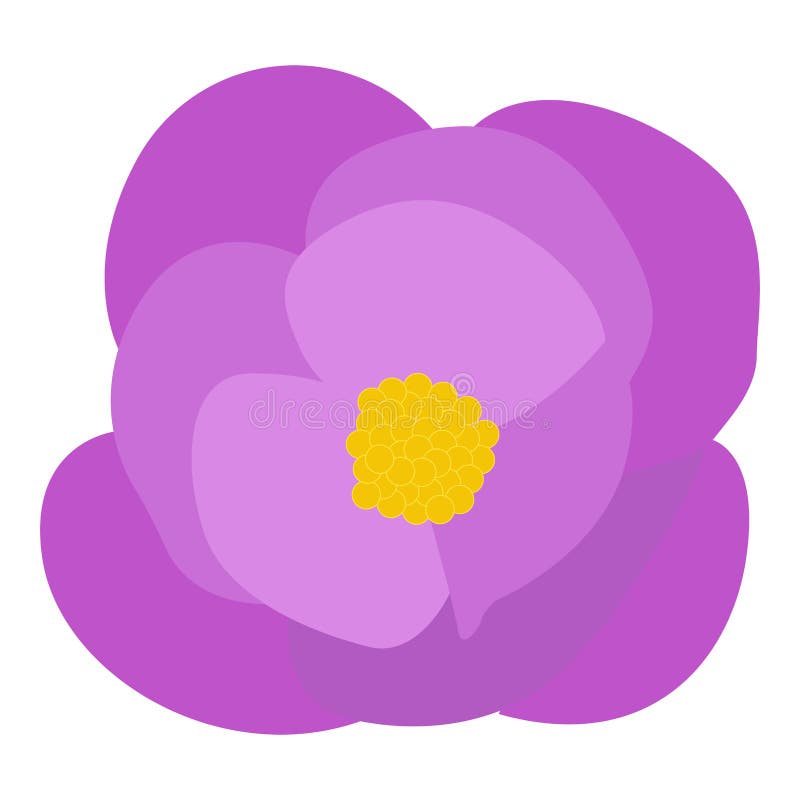 Flor coloreada aislada ilustración del vector. Ilustración de ...