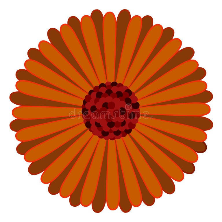 Flor coloreada aislada stock de ilustración. Ilustración de creativo ...