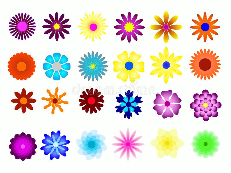 Flor colorida ilustración del vector. Ilustración de verde - 23197658