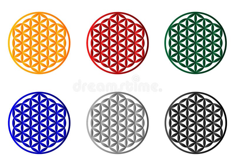 Flor Da Vida - Formato Dos Cdr Ilustração do Vetor - Ilustração de ...