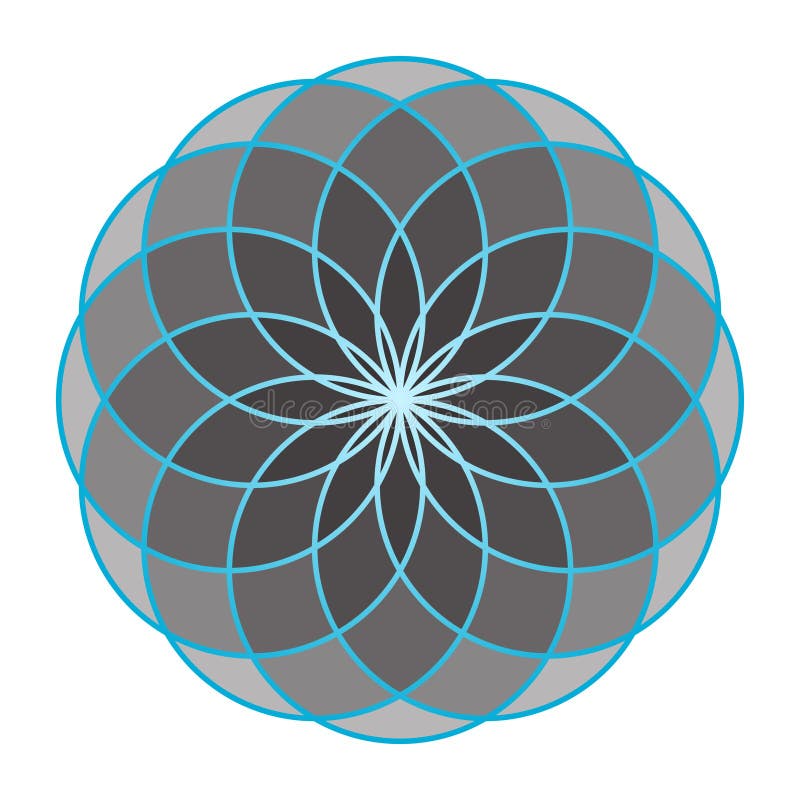 Flor Da Vida Geometria Sagrado Ilustração do Vetor - Ilustração de ...