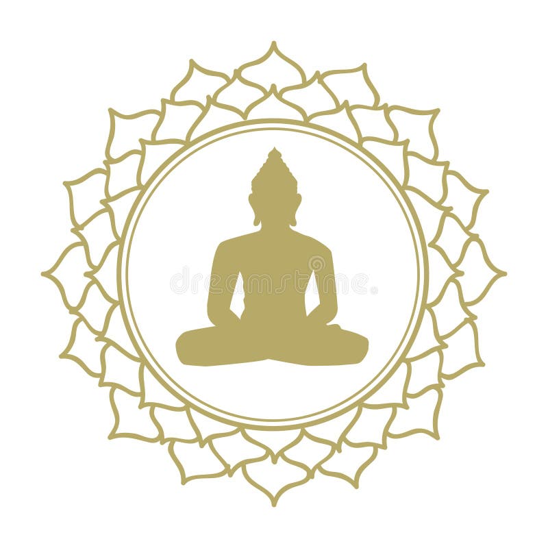 Buda Logo Design Incorporado Con Postura Del HeartMeditation ...