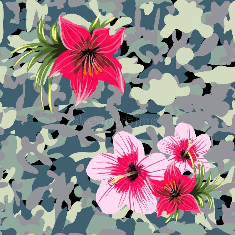 Flor del camuflaje stock de ilustración. Ilustración de chaqueta - 84230454
