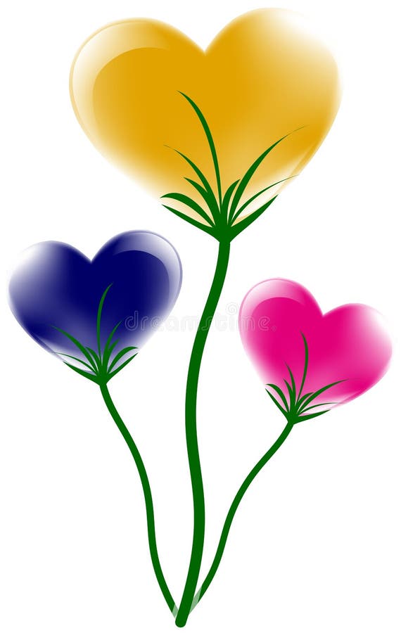 Flor del corazón ilustración del vector. Ilustración de amor - 7479548