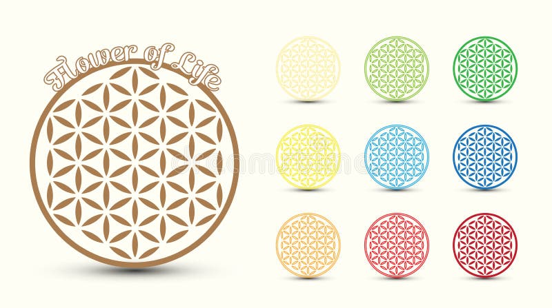 Flor Del Símbolo De La Vida Ilustración del Vector - Ilustración de ...