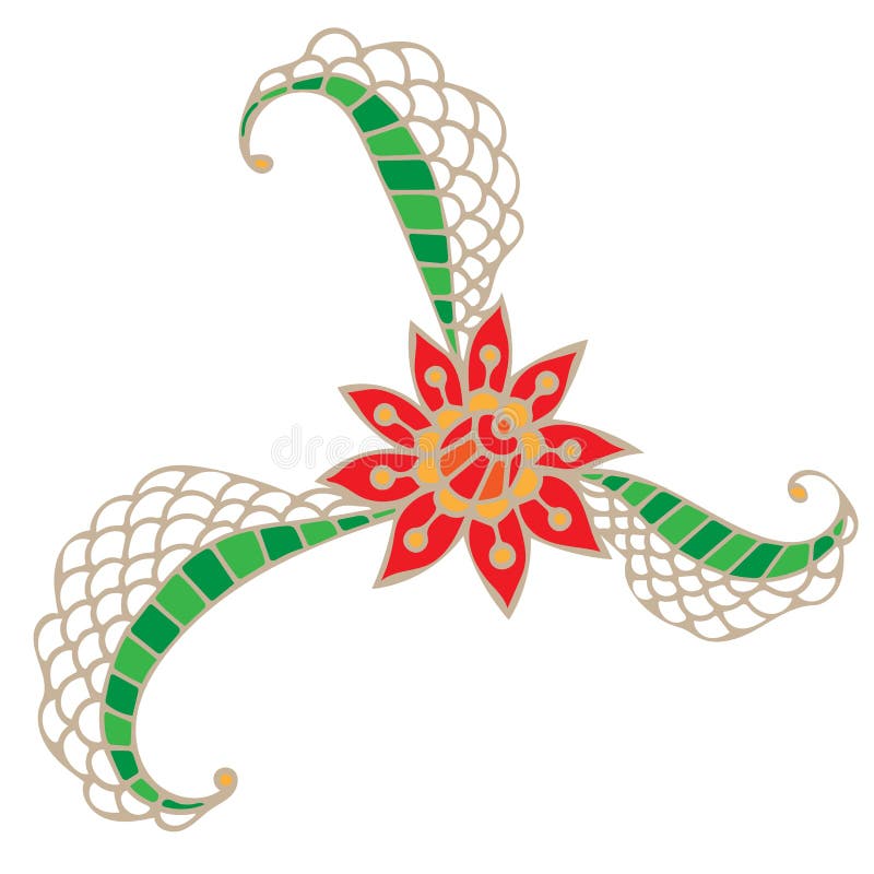 Flor Del Vector Aislada En El Fondo Blanco Ilustración del Vector ...