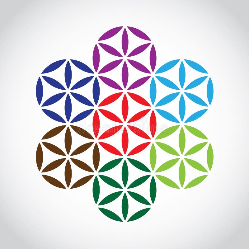 Flor do símbolo da vida ilustração stock. Ilustração de beleza - 28601224