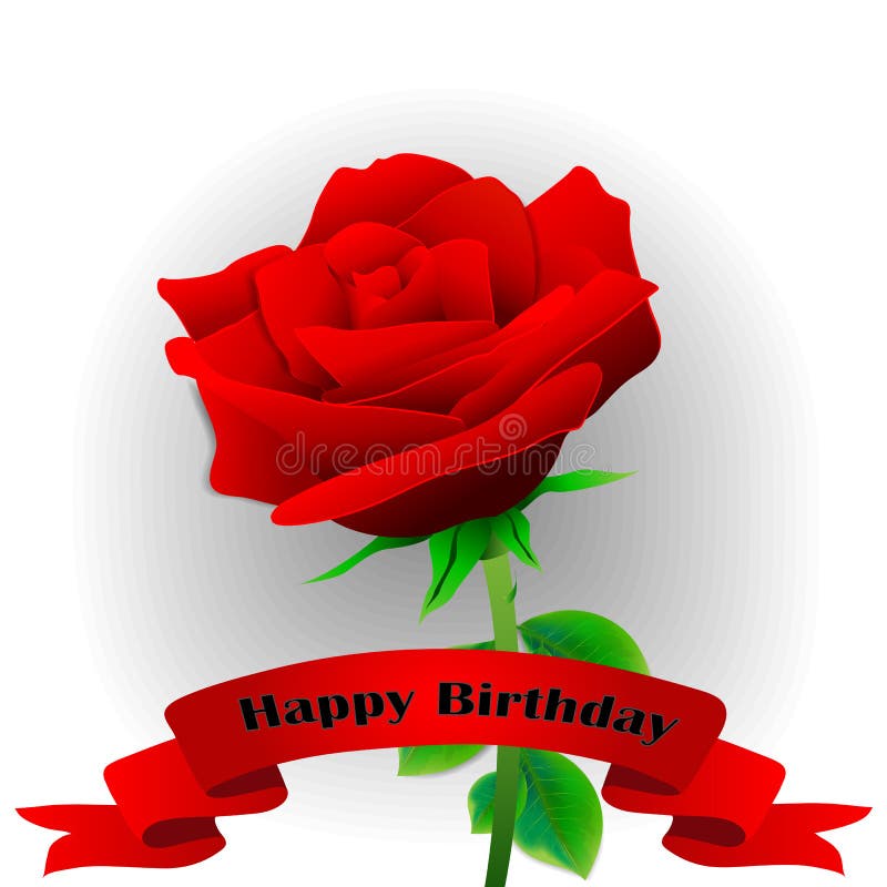 Flor. ¡Feliz cumpleaños! ilustración del vector. Ilustración de sangre ...