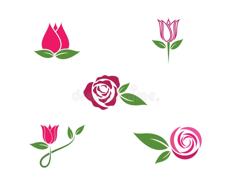 Flor Logo Template de Rose ilustración del vector. Ilustración de brote ...