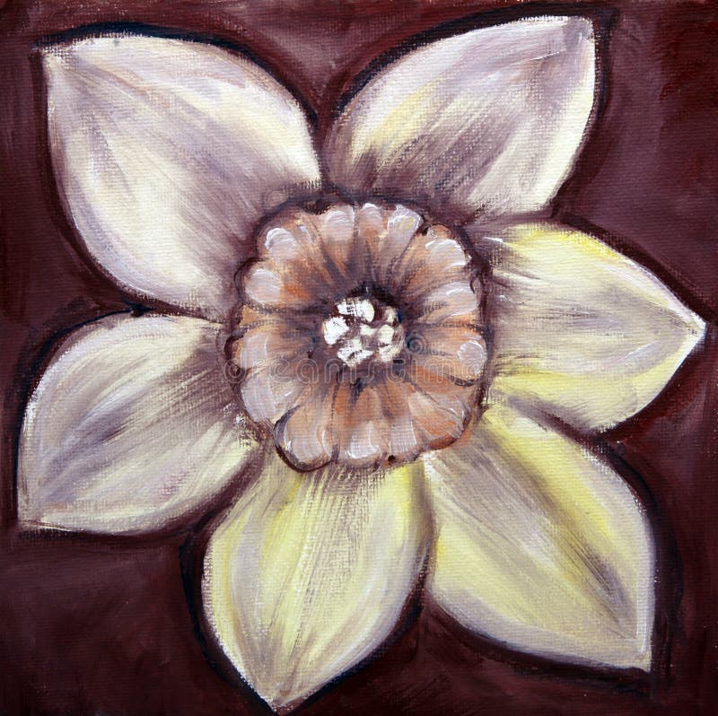 Flor pintada a mano stock de ilustración. Ilustración de arte - 14209527