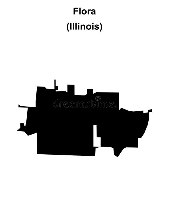 Flora outline map stock illustration. Illustration of border - 387241359